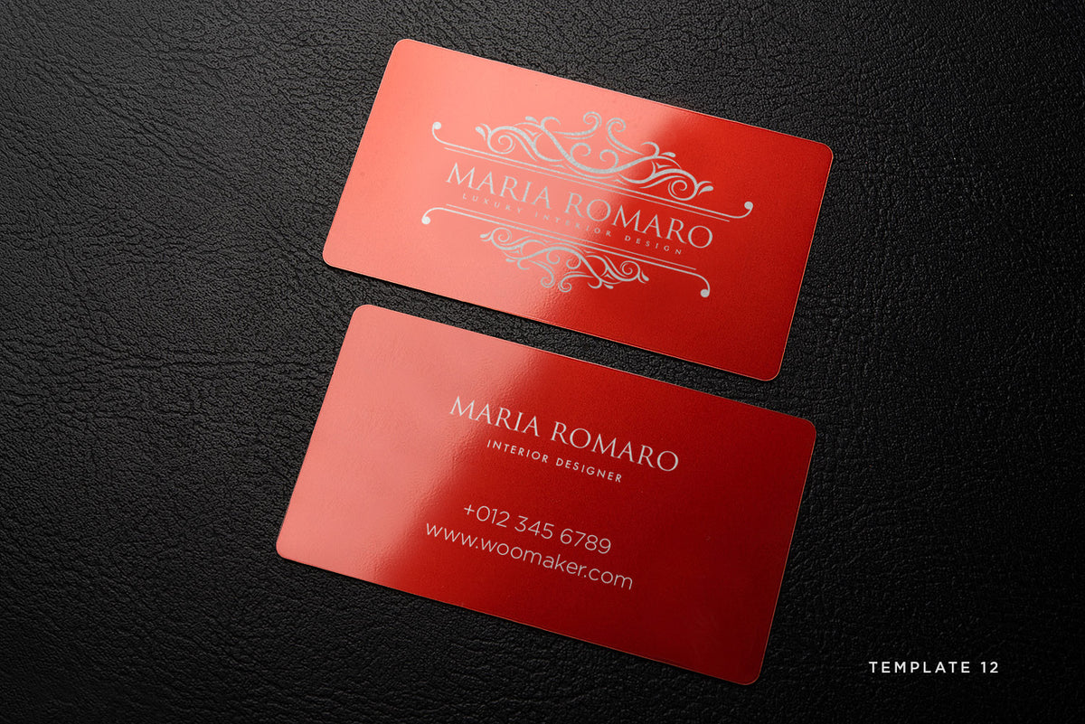 Red Metal Business Card Series 2 – WooMaker